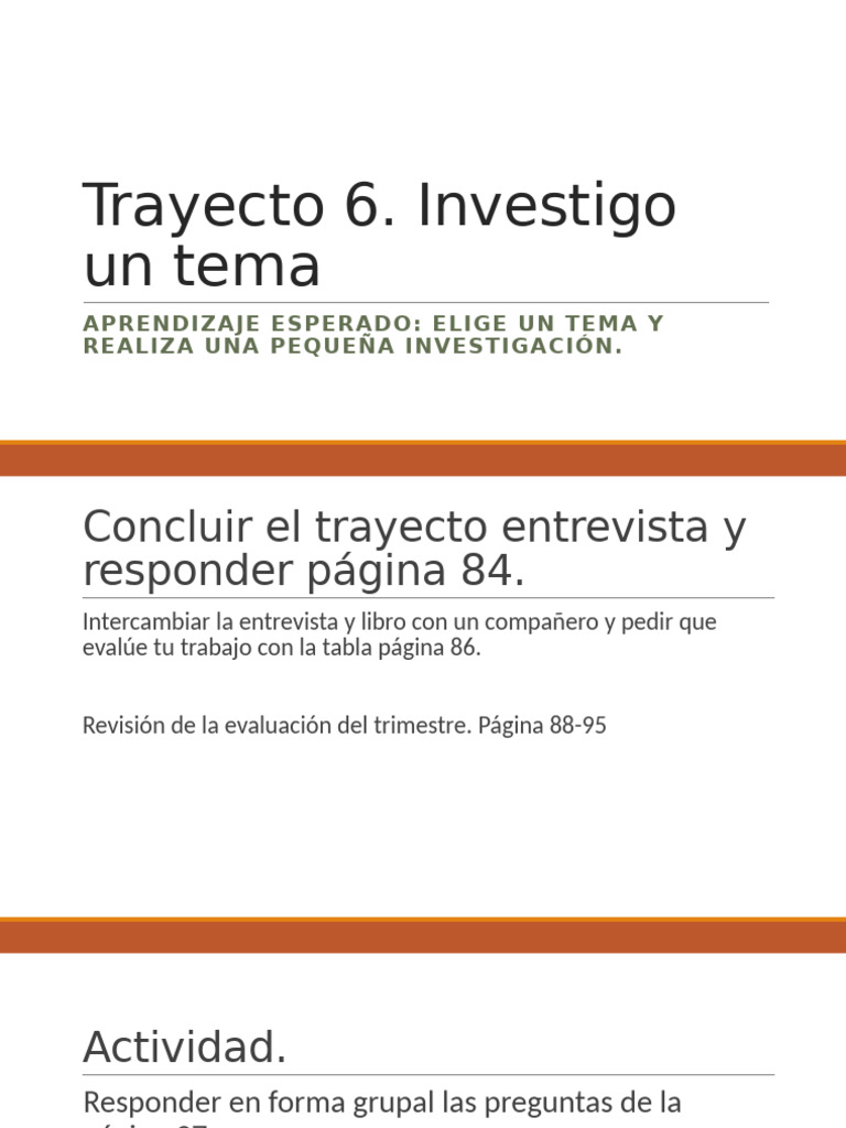 Trayecto 6. Investigacion | PDF | Información