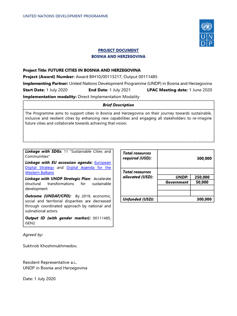 Futurecities Prodoc Final | PDF | Sustainability | Infrastructure