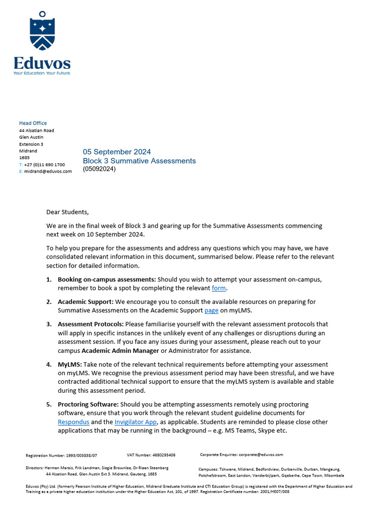 Eduvos Block 3 Assessment Guidelines | PDF | Computer Keyboard ...