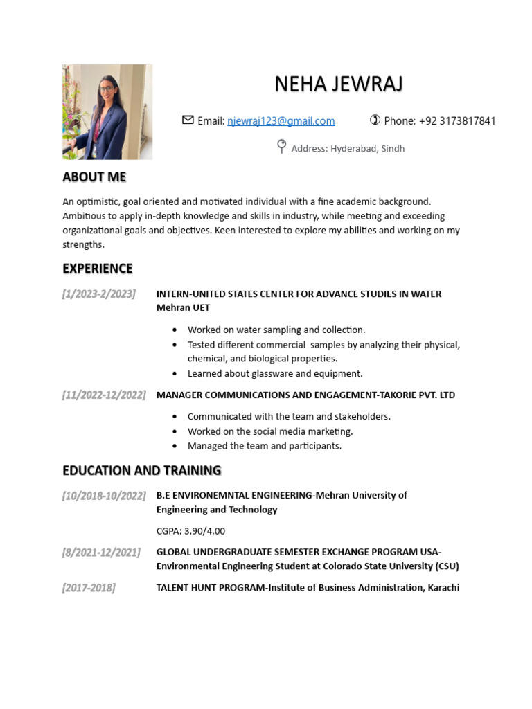 Neha's CV 2 | PDF