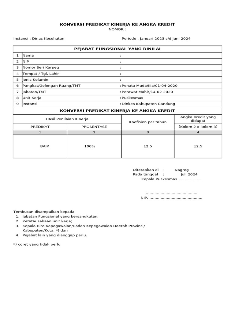 Contoh PAK Konversi Dokter Pertama | PDF