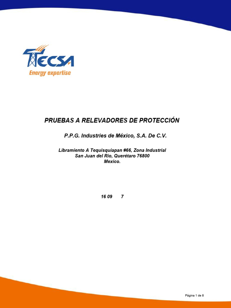 Prueba A Relevador Electr Mod. VIP-300 | PDF | Metrología | Science