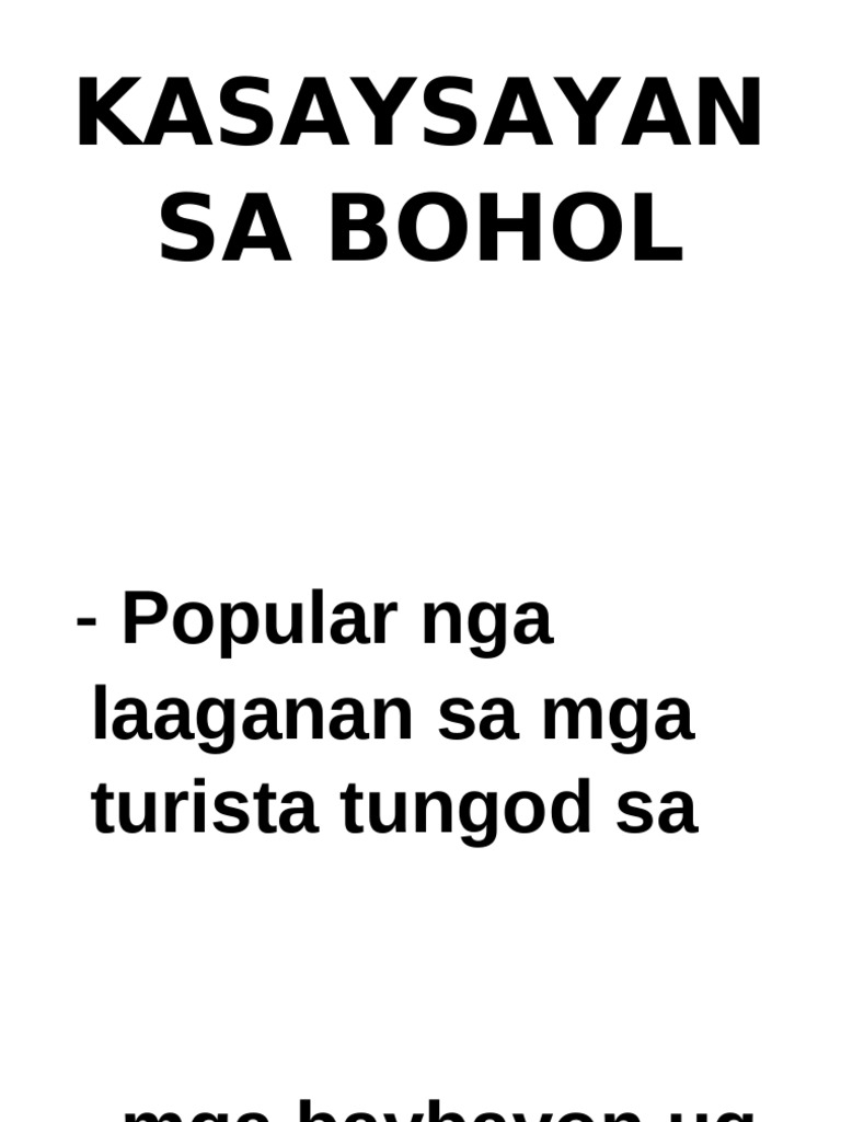 Kasaysayan Sa Bohol | PDF