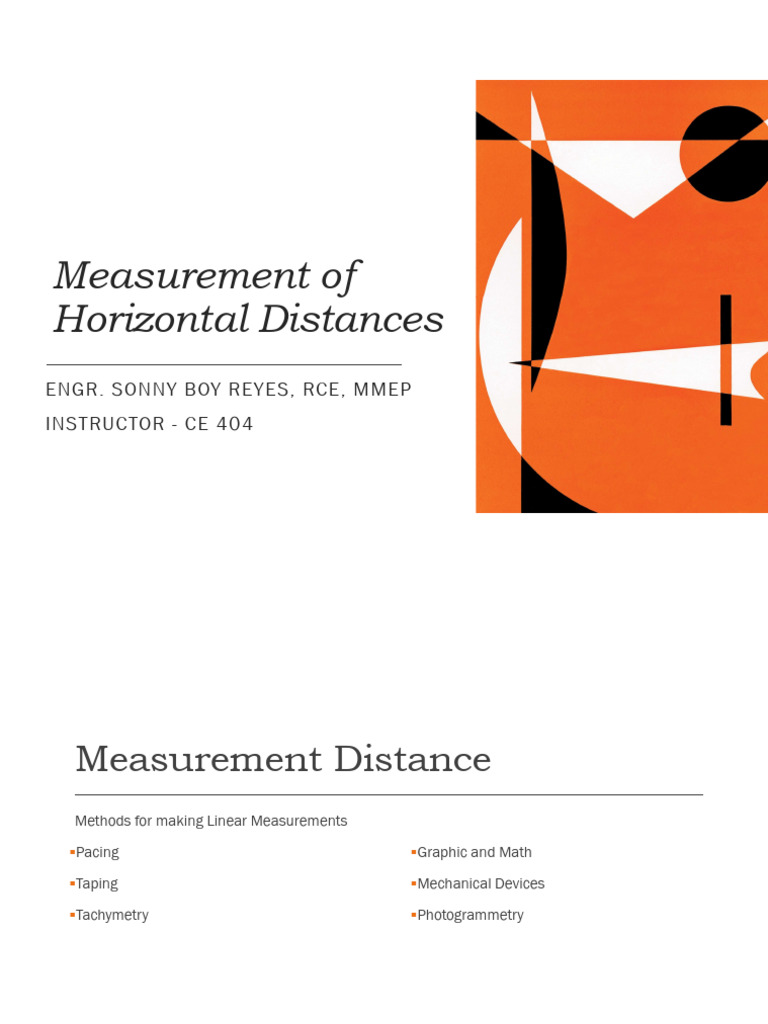 2 Measurement of Horizontal Distances | PDF | Metrology