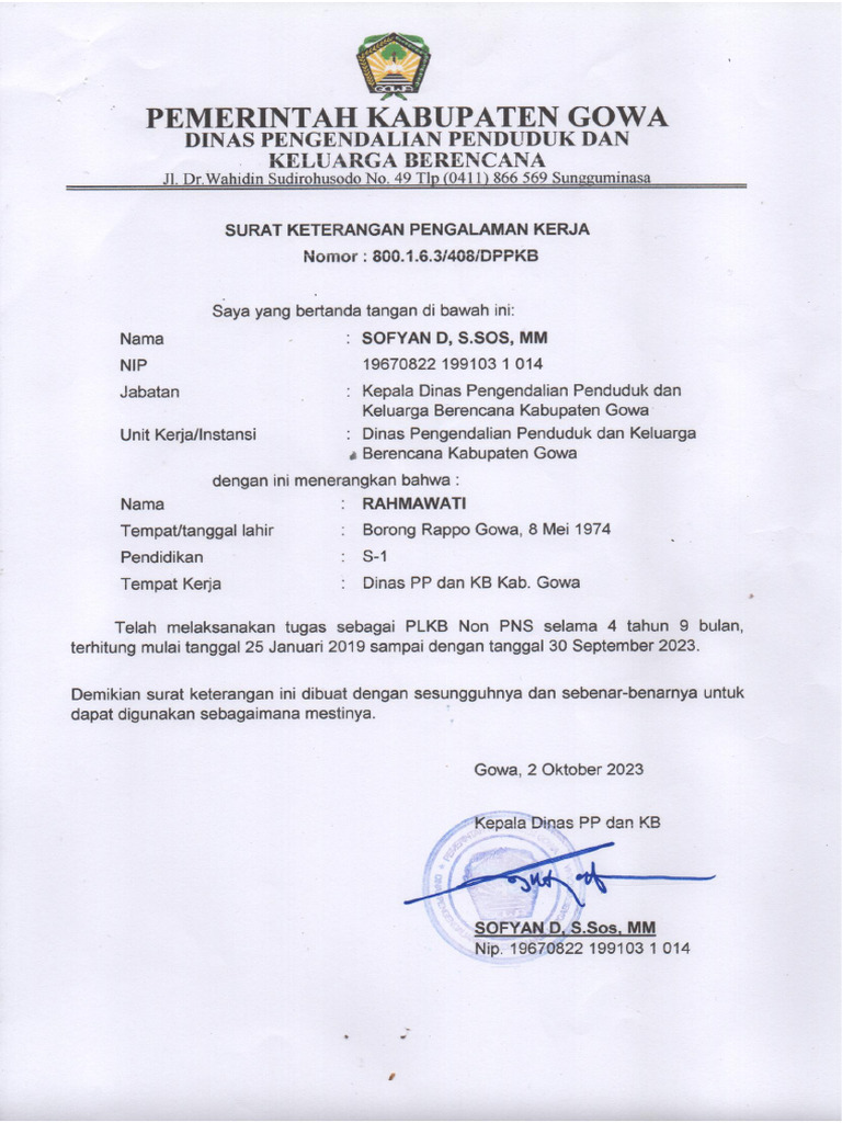 Pengalaman Kerja | PDF