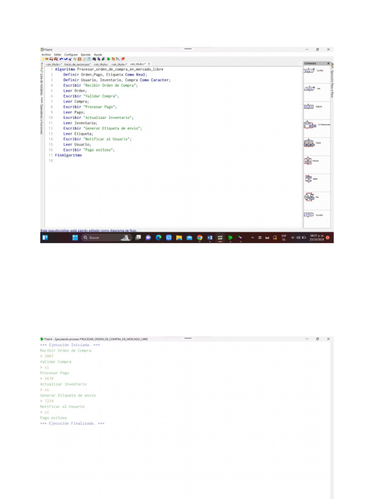 Pseudocodigo Proceso de Orden de Pago | PDF