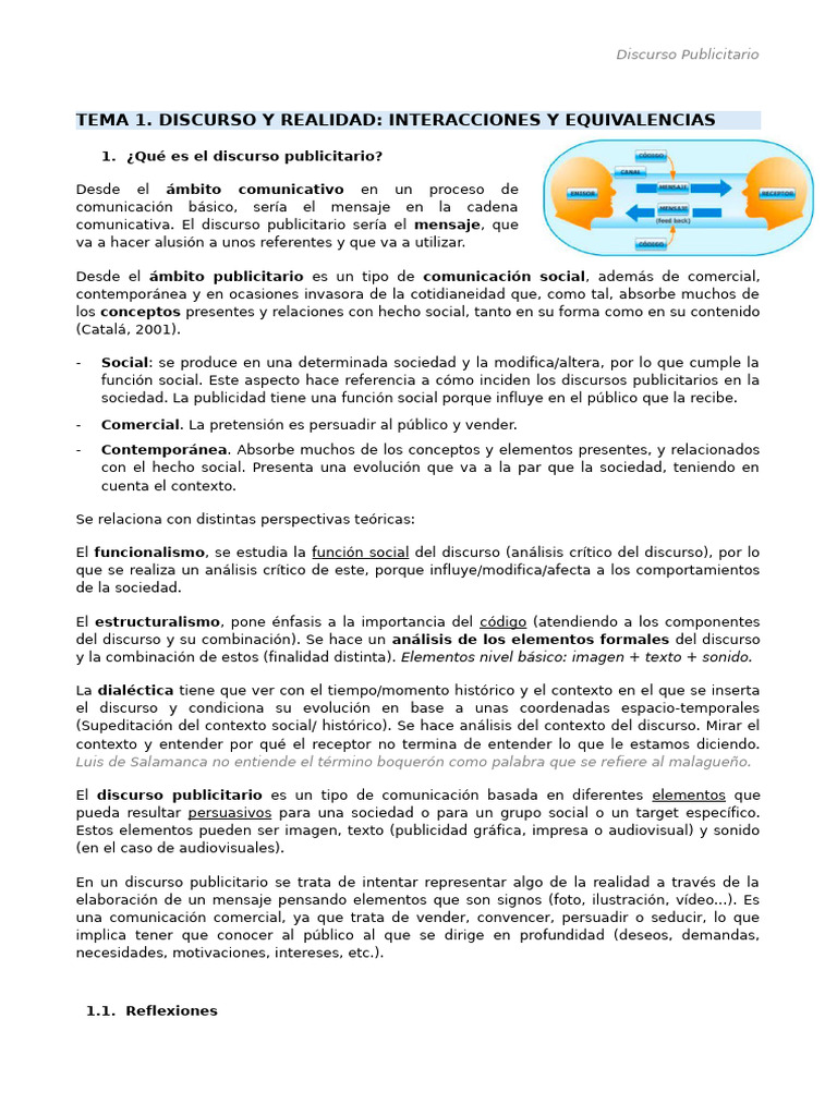 Discurso Publicitario: Persuasión y Signos | PDF | Hablar en público ...