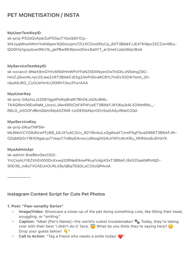 Pet Monetisation: Insta | PDF | Computing