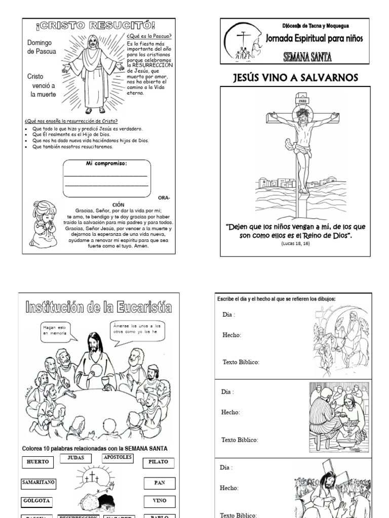 Semana Santa Niños | PDF | Pascua de Resurrección | Cristo (título)