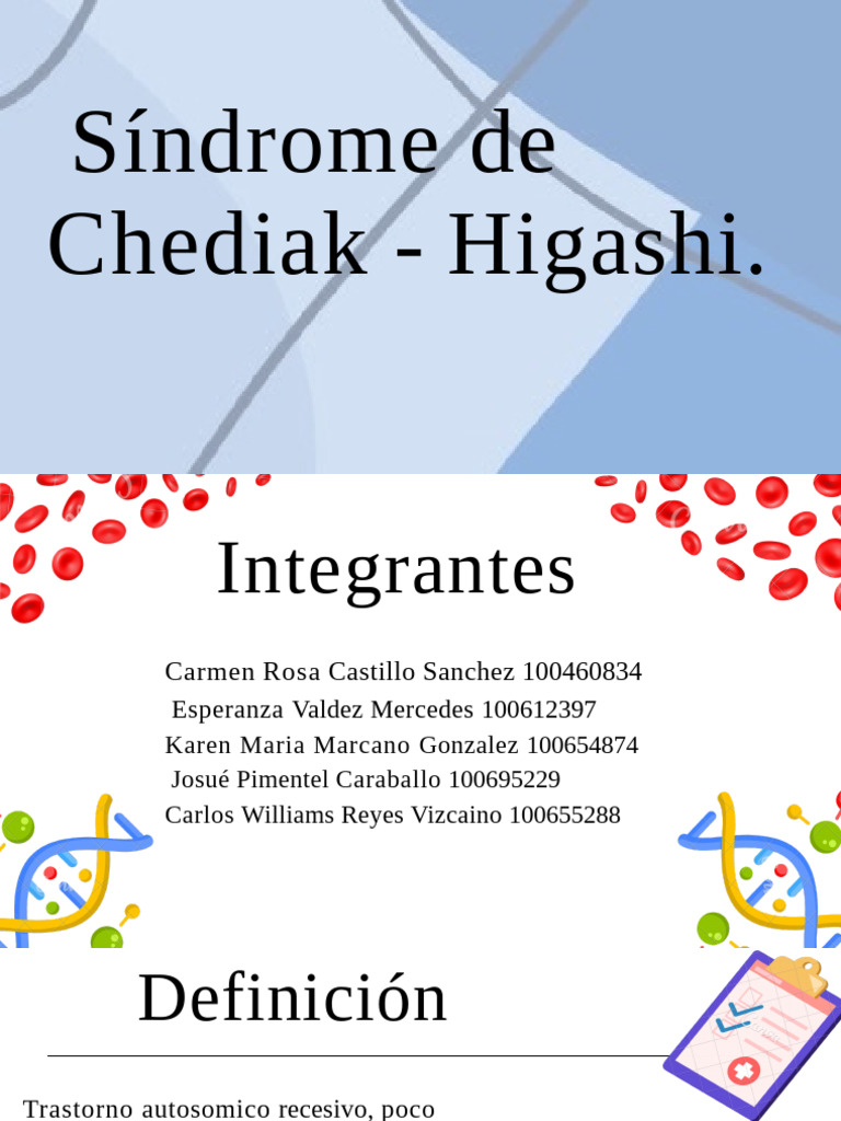 Síndrome de Chédiak-Higashi: Genética y Clínica | PDF | Sistema inmune ...
