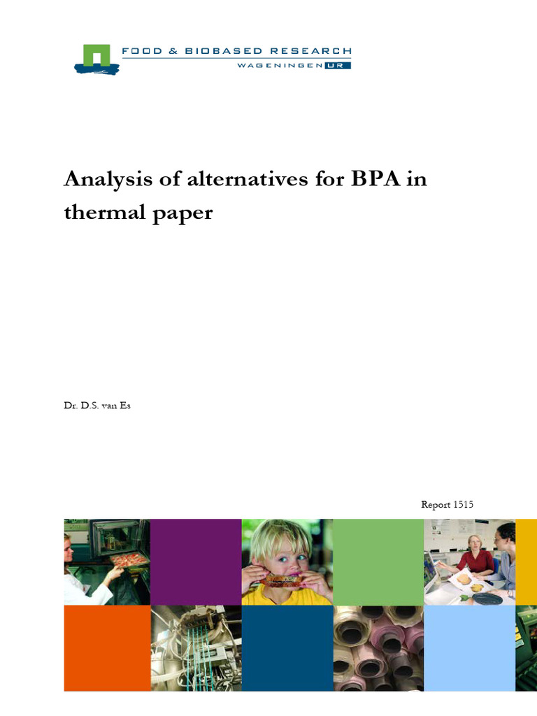 Analysis of Alternatives For BPA in Thermal Paper | PDF | Materials