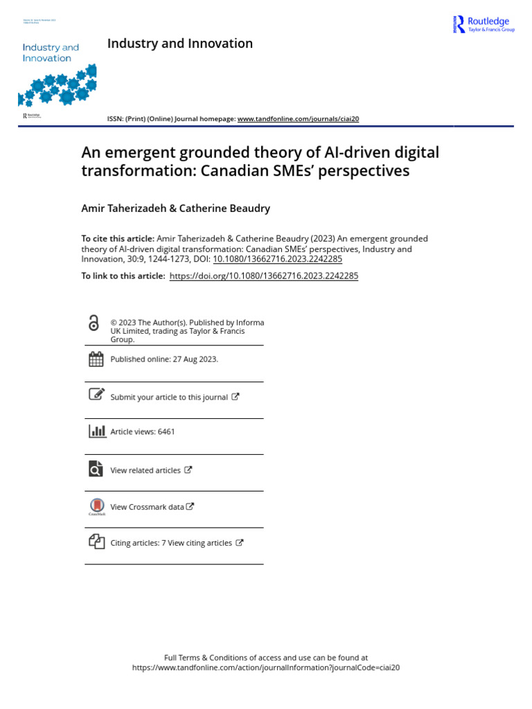 An Emergent Grounded Theory of AI-driven Digital Transformation ...