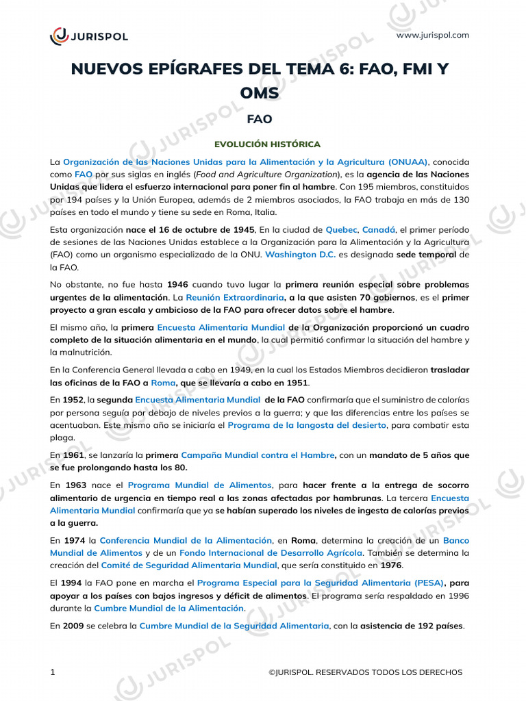 NUEVO TEMA 6 Epígrafes INST | PDF | Organización de Comida y ...