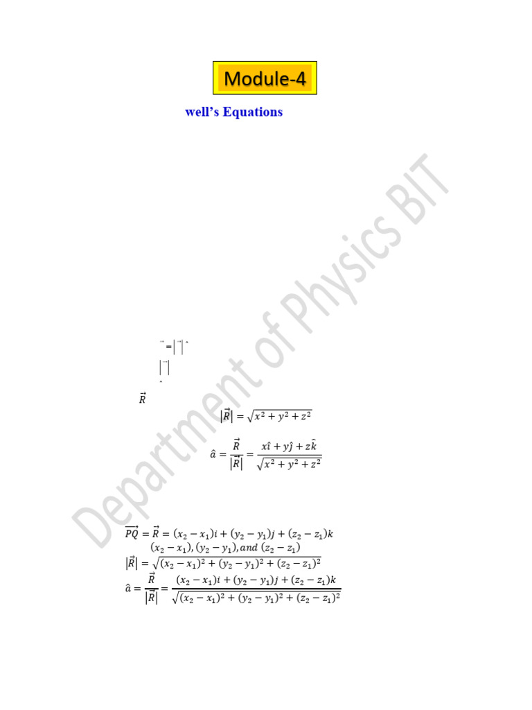 Vector Analysis & Maxwell's Equations | PDF | Polarization (Waves) | Waves