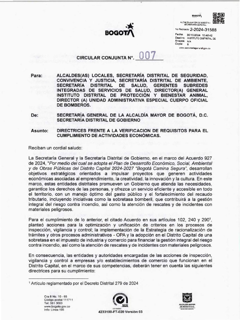 Circular 007 | PDF