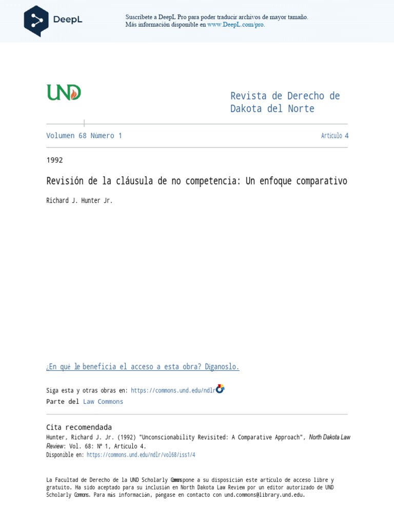 Unconscionability Revisited - A Comparative Approach Es | PDF ...