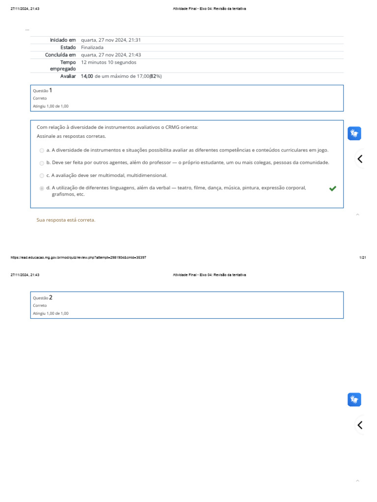 Relação entre CRMG e Avaliação Escolar | PDF | Aprendizado | Pedagogia