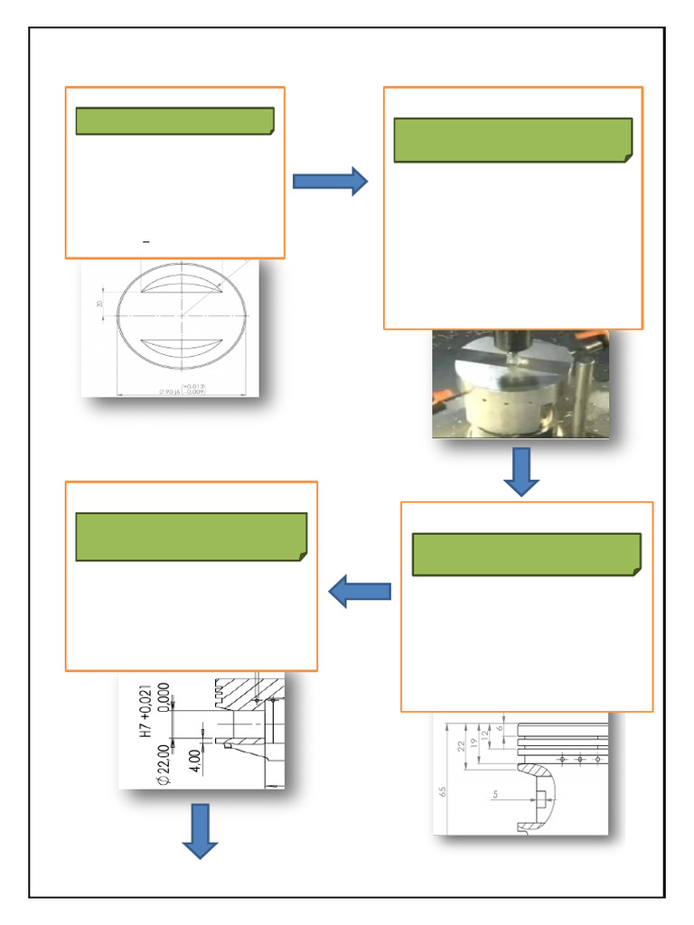 Proceso de Mecanizado Del Pistón Del Motor 5a | PDF | Acero | Aluminio