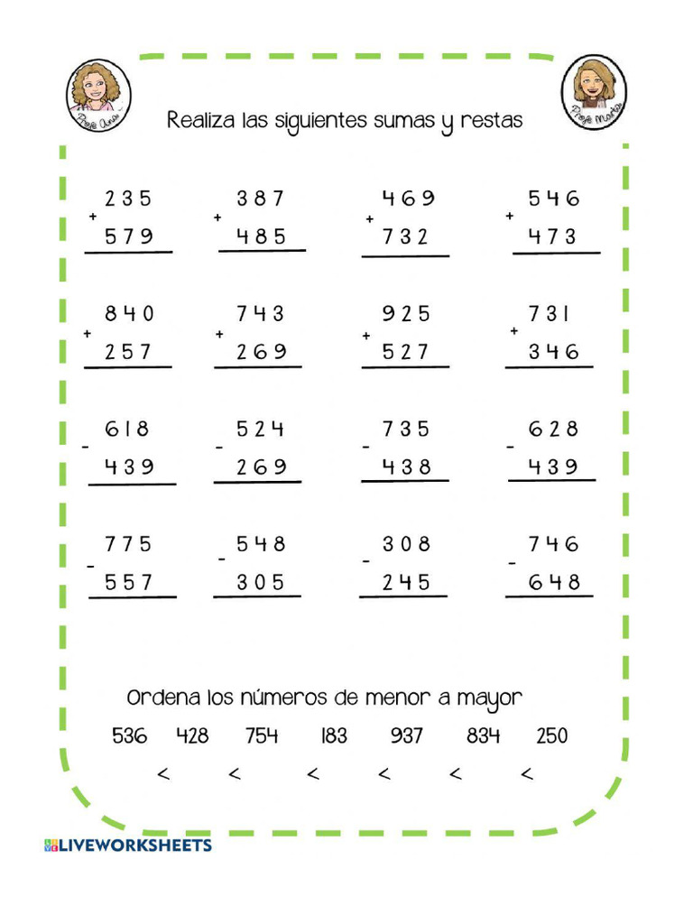Sumas y Restas | PDF
