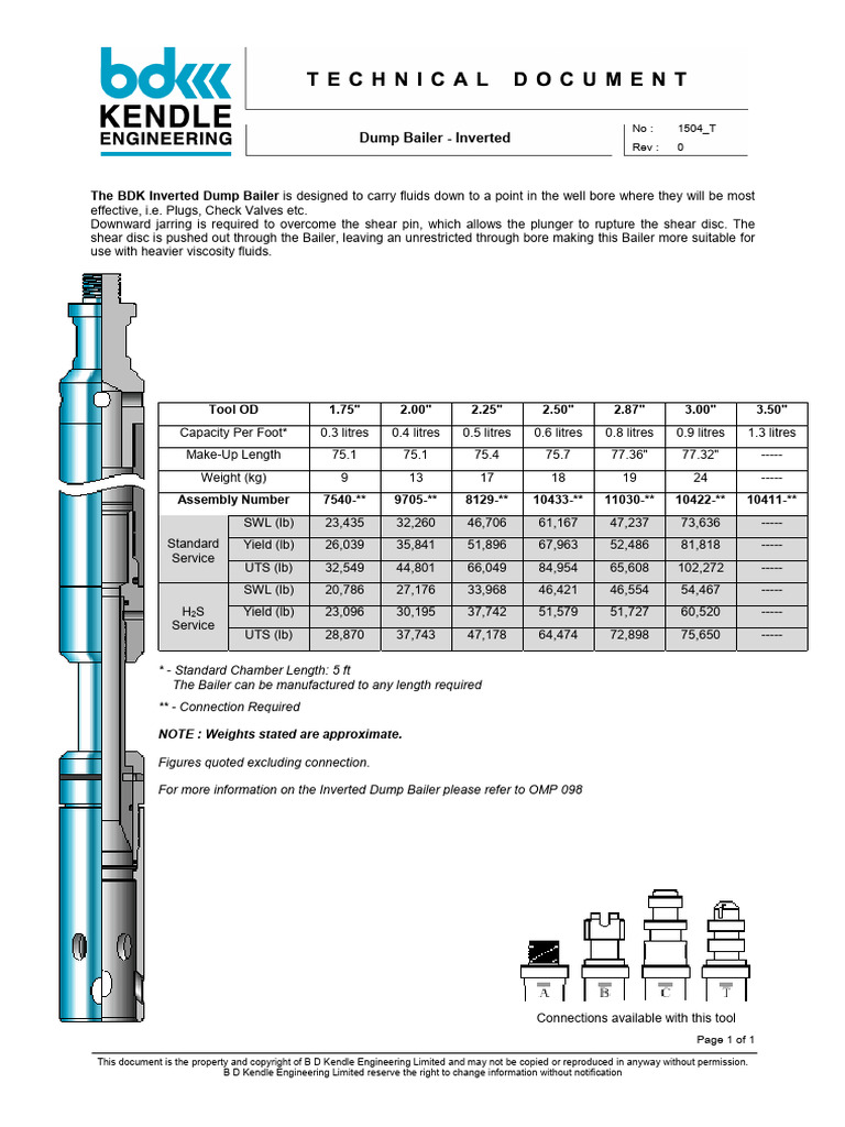 TSS BDK DumpBailerInverted | PDF | Mechanical Engineering | Continuum ...