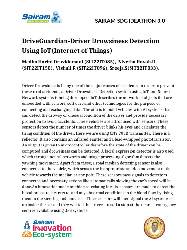 DriveGuardian-Driver Drowsiness Detection Using IoT (Internet of Things ...