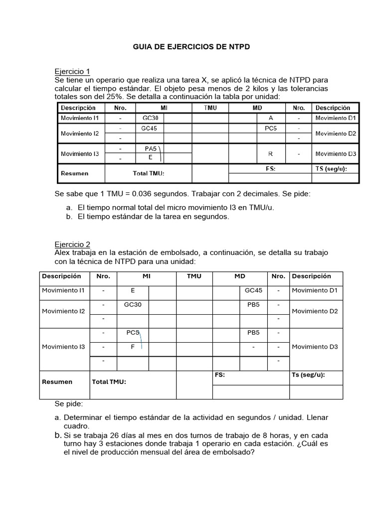 Guia de Ejercicios de NTPD | PDF