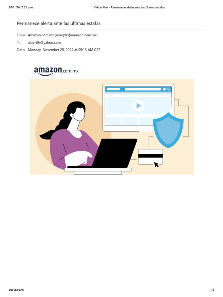 Protege tu cuenta de Amazon de estafas | PDF | ciberespacio | Internet