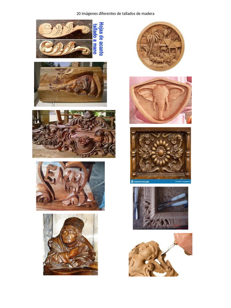 20 Imágenes Diferentes de Tallados de Madera | PDF
