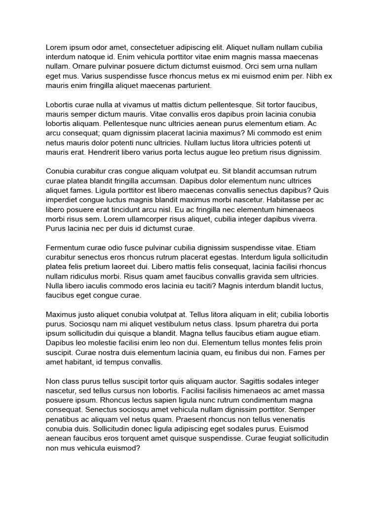 Lorem Ipsum / 83 Pages of Pure Lorem Ipsum Text | PDF