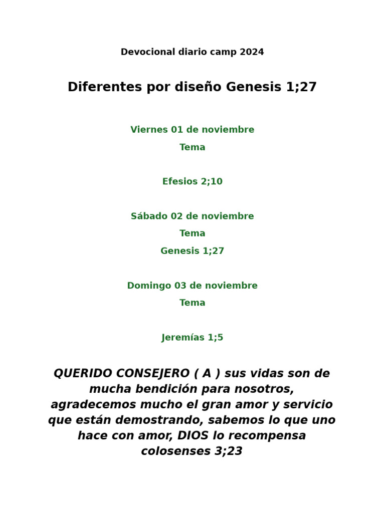 Devocional Diario Camp 2024 Azul | PDF