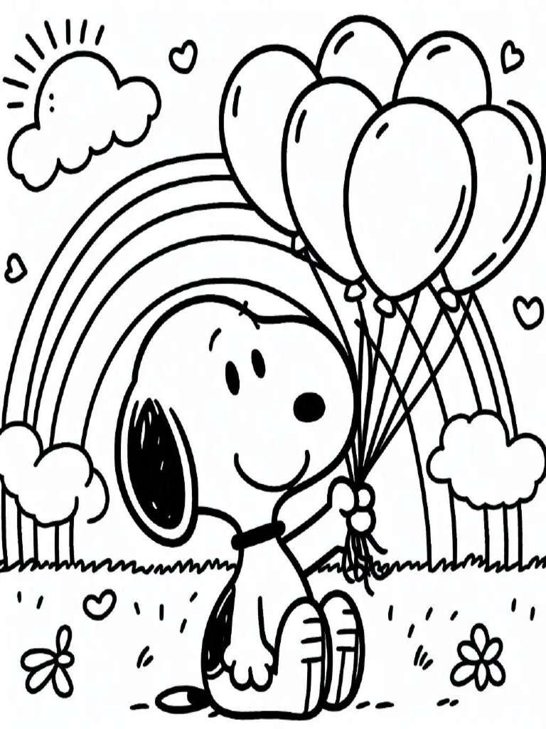 Gratis Downloadbare Snoopy Kleurplaten Pdf