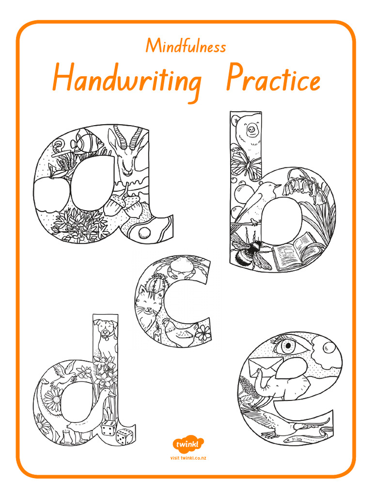NZ L 52401 New Zealand Year 2 Handwriting and Mindfulness Colouring ...
