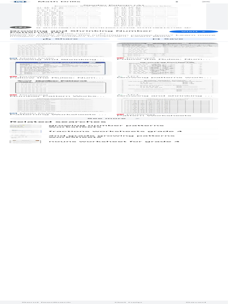 Grade 8 Math Extending Patterns Worksheet - Google Search | PDF