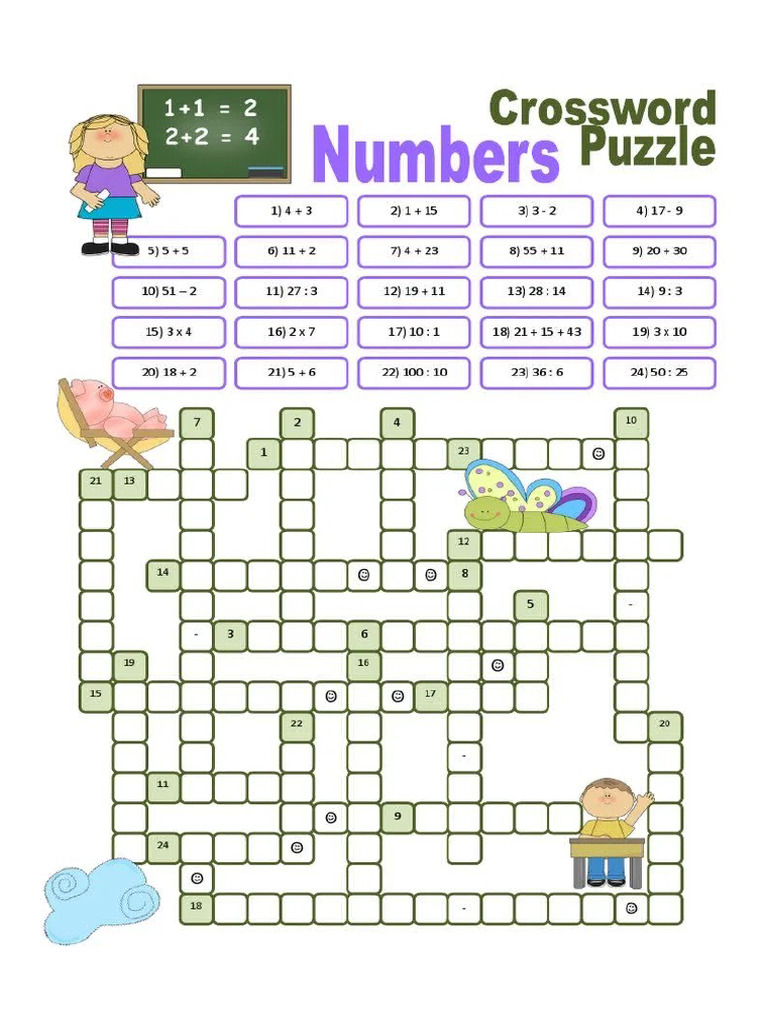 Numbers - Crossword Puzzle | PDF