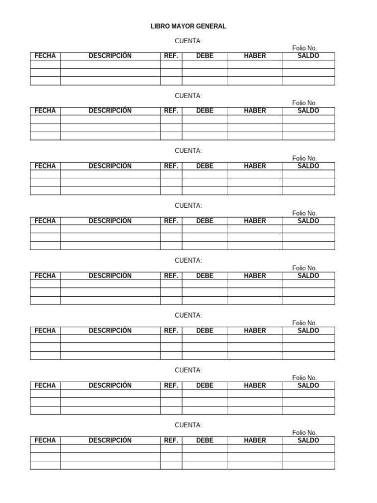 Libro Mayor General | PDF