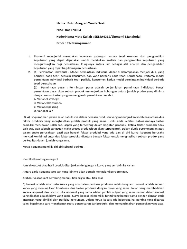 EKMA4312-Ekonomi Manajerial | PDF