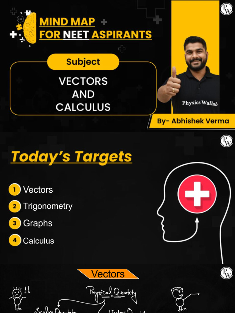 Vectors and Calculus Mind Maps | PDF