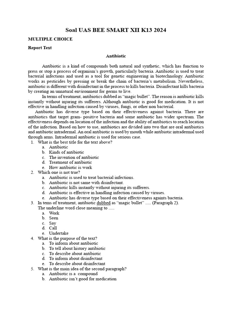 Exercise Big Xii Uas Trial | PDF | Bacteria | Infection