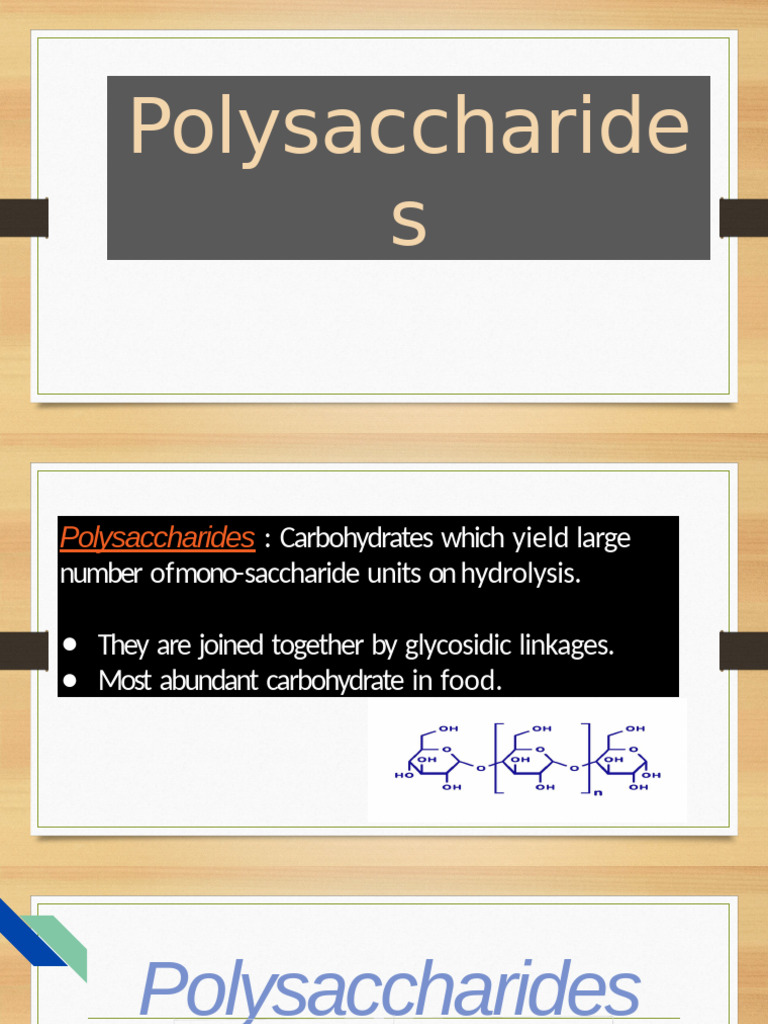 POLYSACCHRIDES | PDF | Polysaccharide | Glycogen