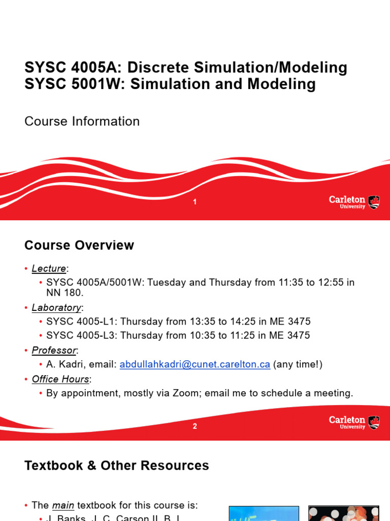 00 - SYSC4005 Course Introduction | PDF | System | Randomness