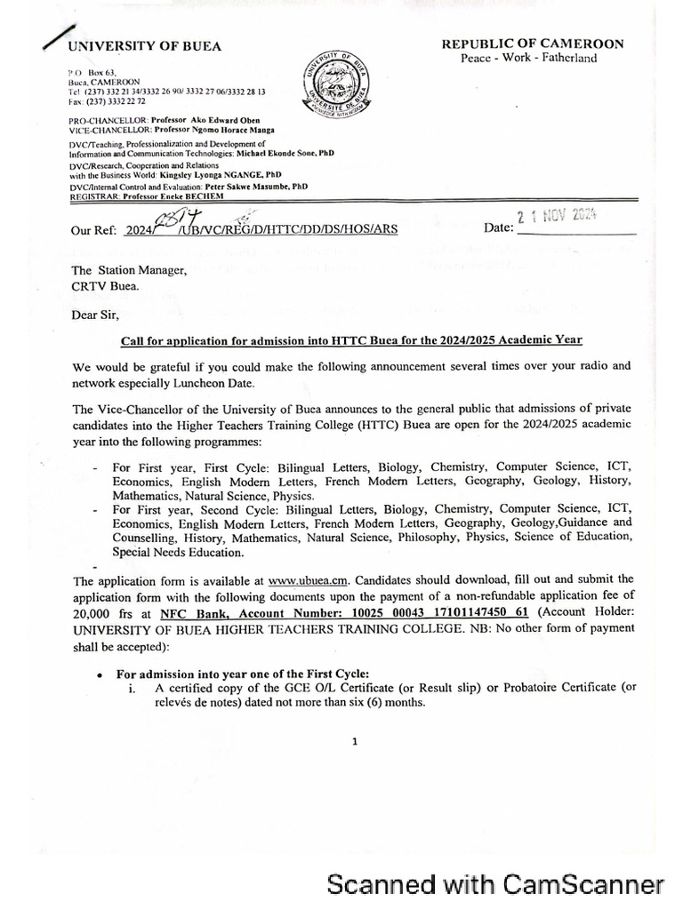 Call For Applications For HTTC | PDF