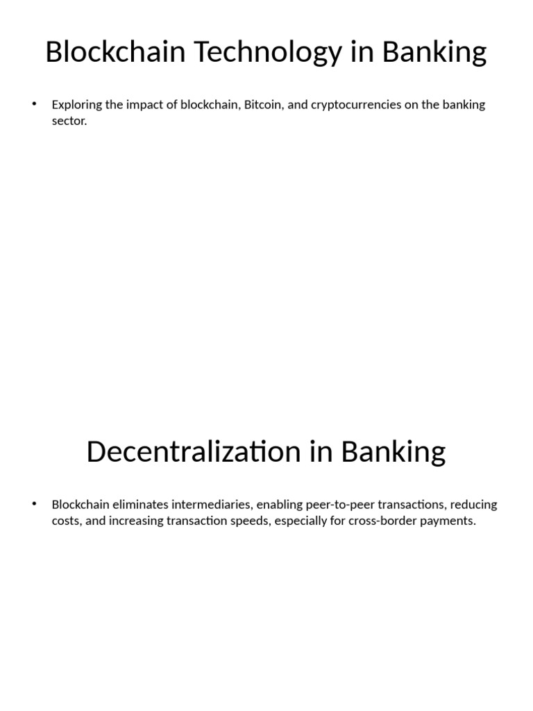 Blockchainbankingpresentation Pdf 