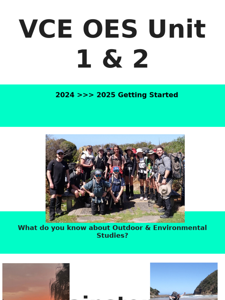 VCE OES Units 1 & 2 Overview 2024-2025 | PDF | Natural Environment