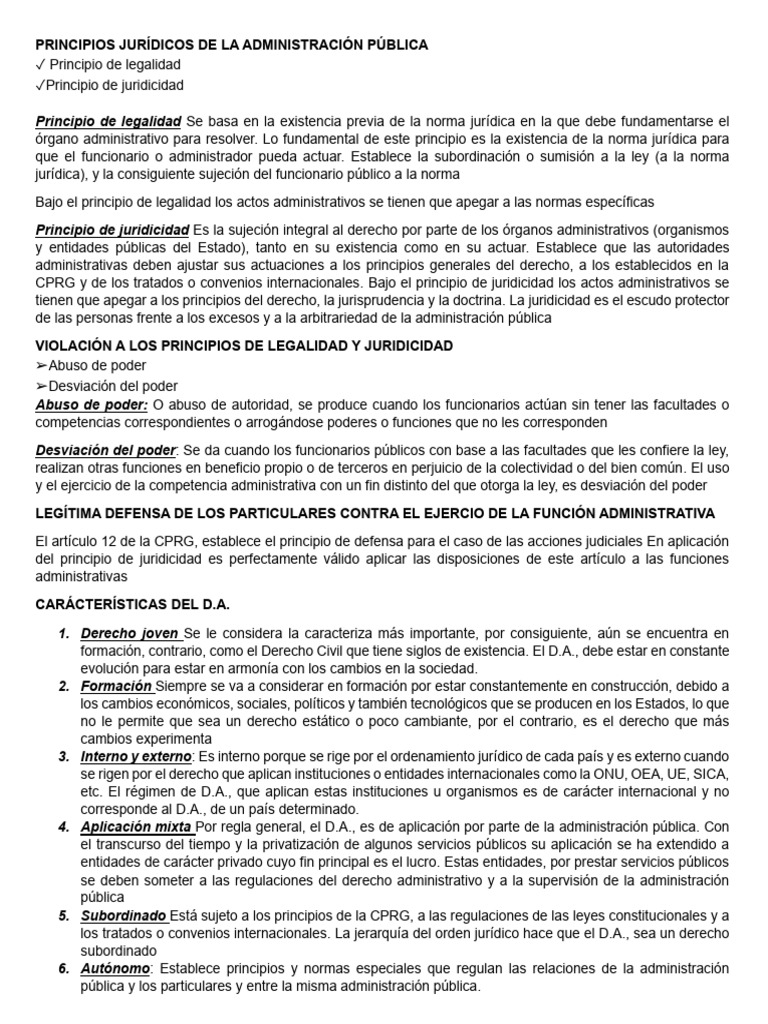 Estudio para Derecho Administrativo (General) | PDF | Caso de ley ...