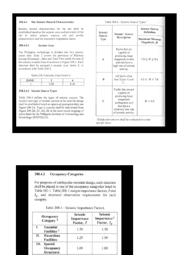 Seismic NSCP Section 208 | PDF