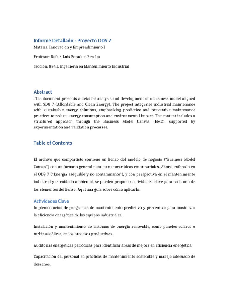 Informe Ajustado ODS7 | PDF | Internet de las Cosas | Uso eficiente de energía