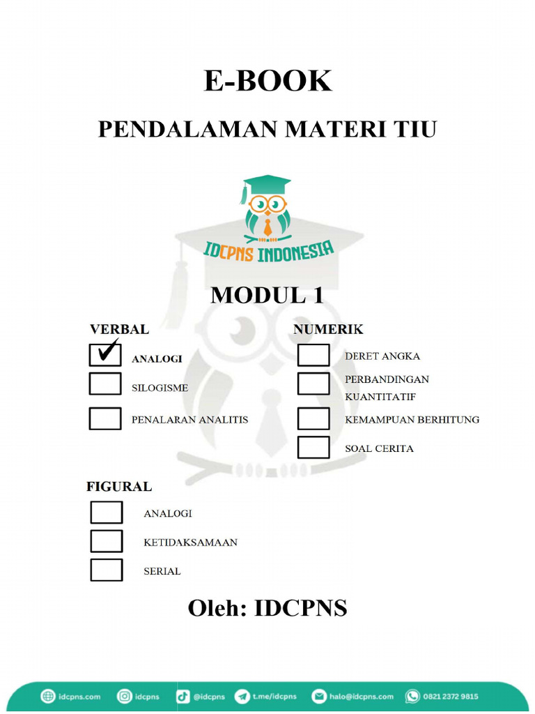 Modul 1 (Tiu) - Verbal Analogi | PDF