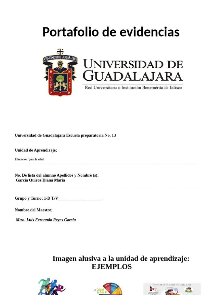 1 Er. Sem. Portafolio de Evidenscias 2020B | PDF