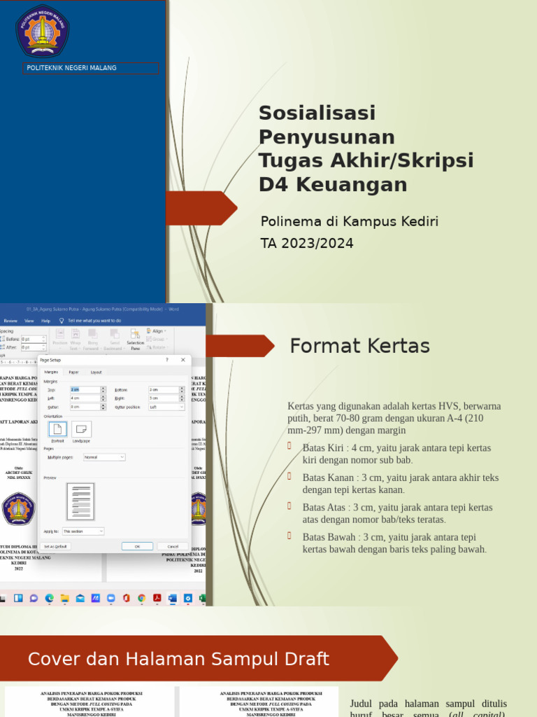 Panduan Skripsi D4 Keuangan Polinema 2023/2024 | PDF