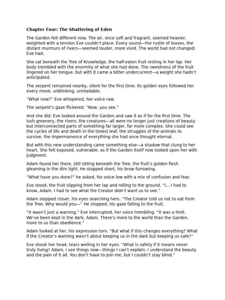 Chapter Four | PDF | Adam | Eve